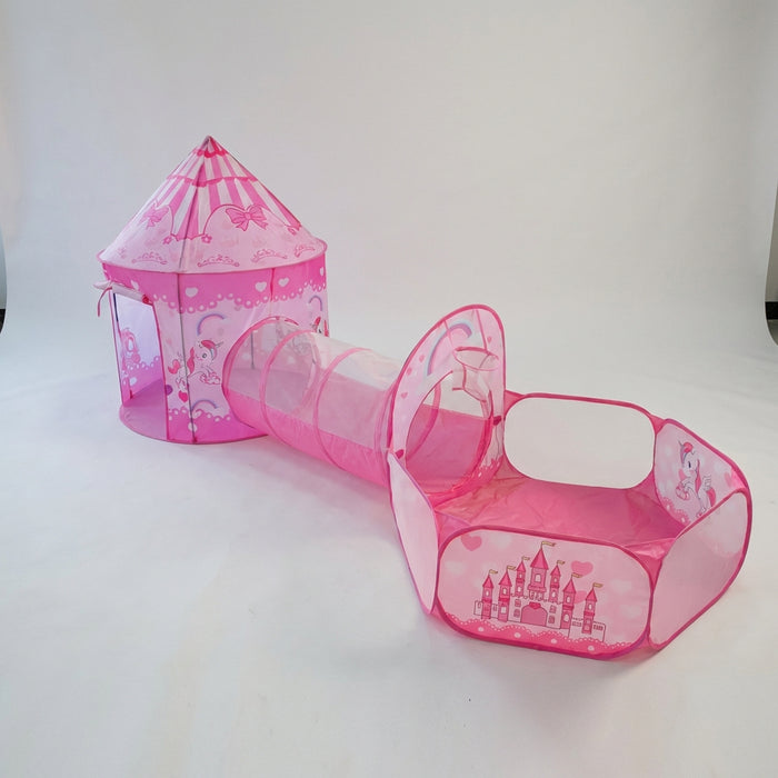 3 in 1 Kids Play Castle Tunnel Ball Pool