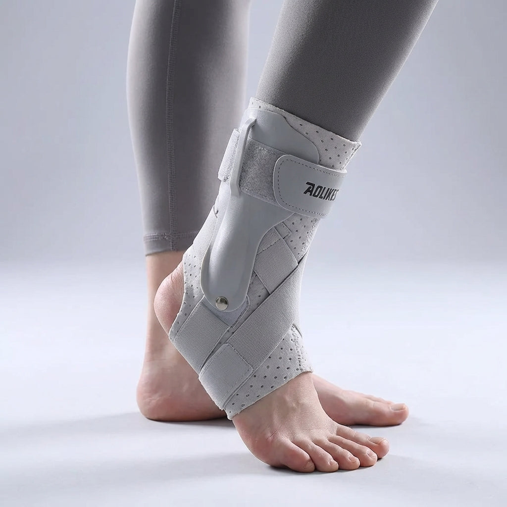 Adjustable Ankle Brace with Side Stabilisers